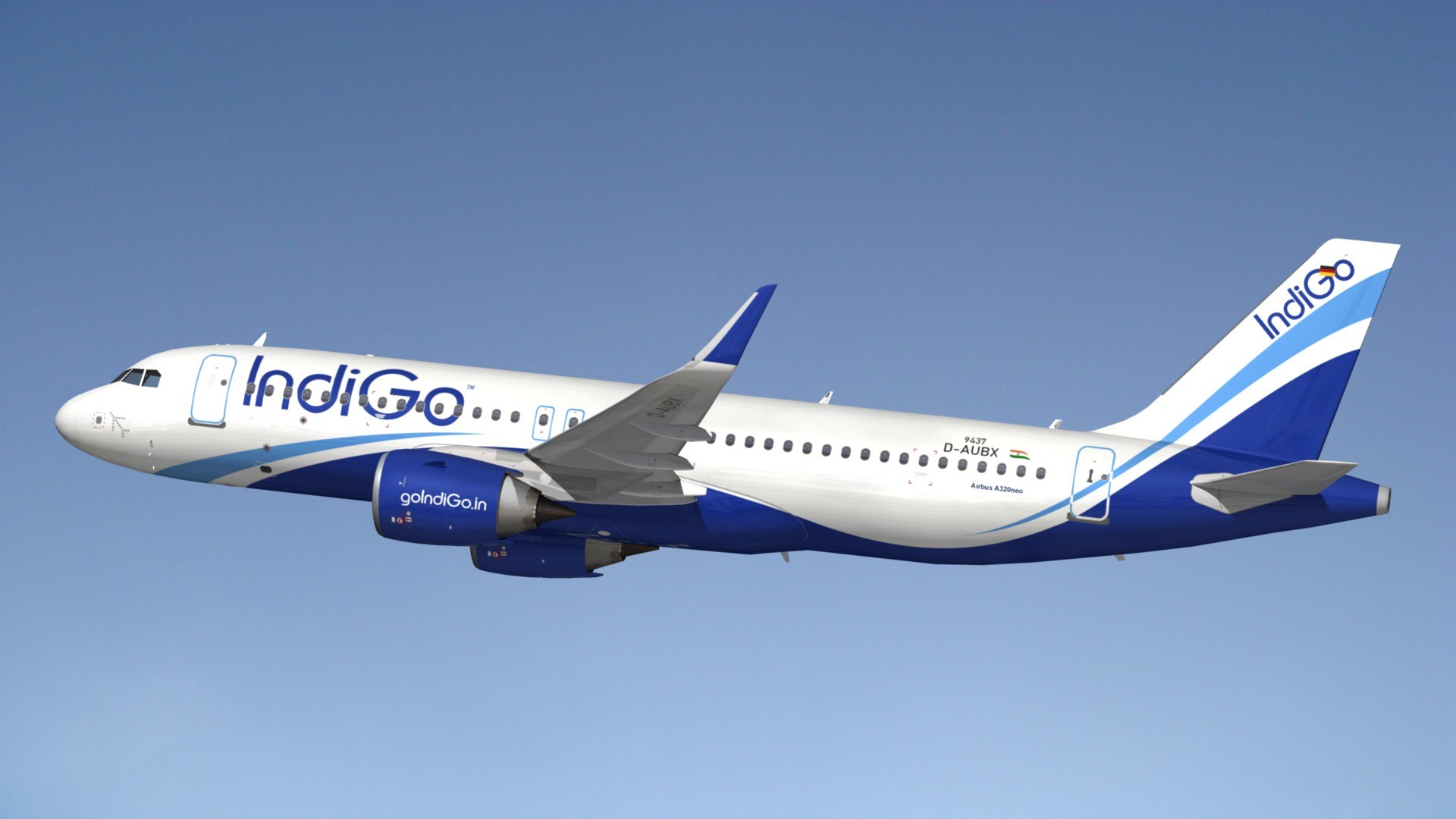 3D Airbus A320 Indigo Airlines - TurboSquid 1657112