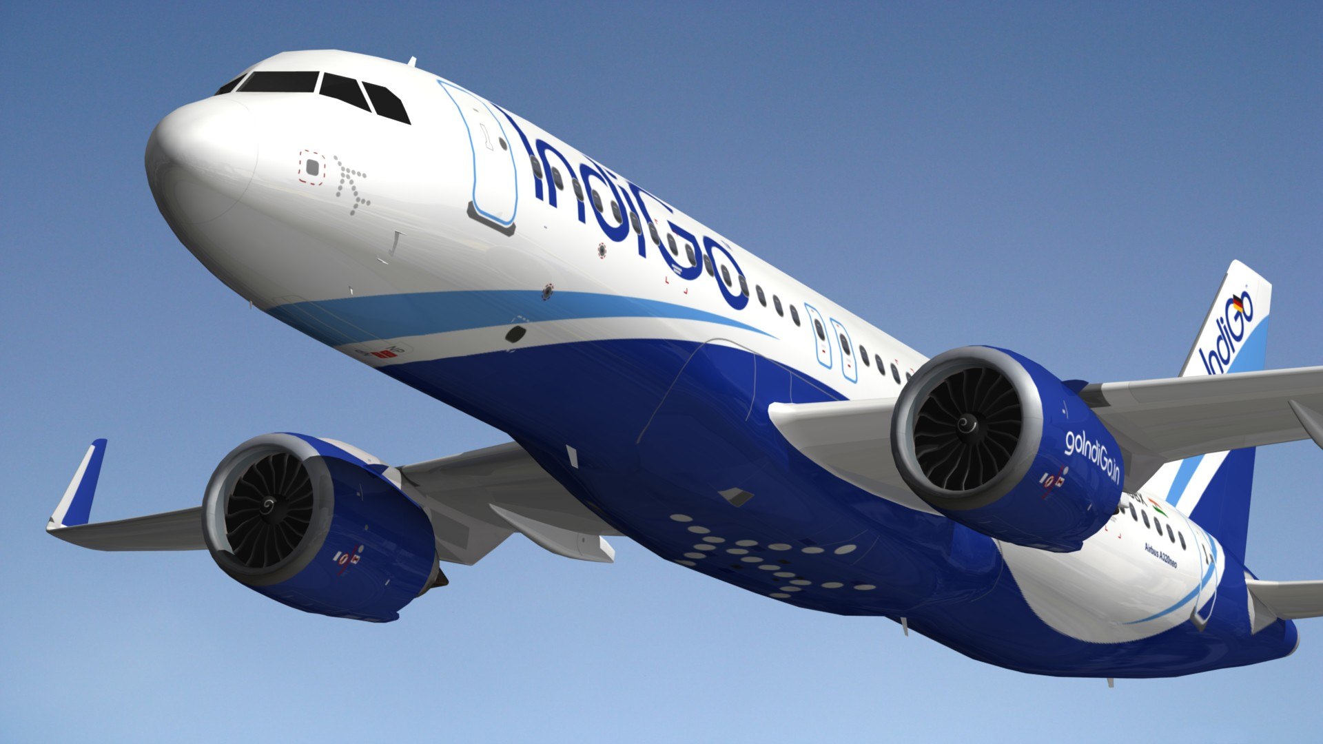 3D Airbus A320 Indigo Airlines - TurboSquid 1657112
