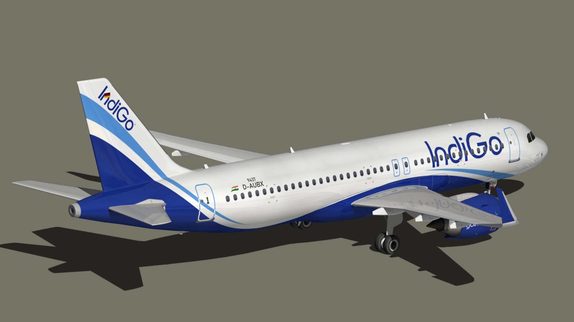 3D Airbus A320 Indigo Airlines - TurboSquid 1657112