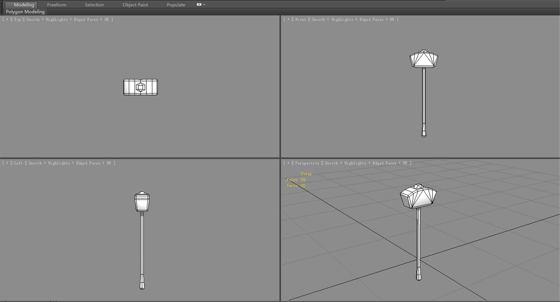 Cartoon Wooden Hammer Model - TurboSquid 2109983