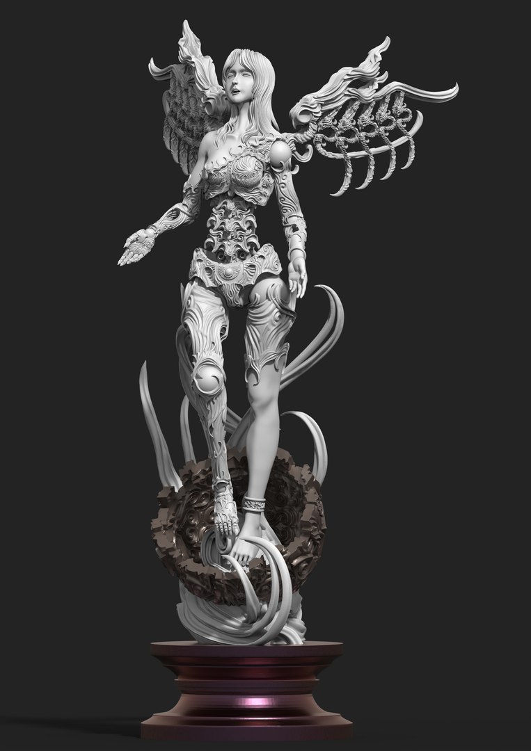 3D Game Assets 3D Printed Models Angel Figures 3D Model - TurboSquid ...
