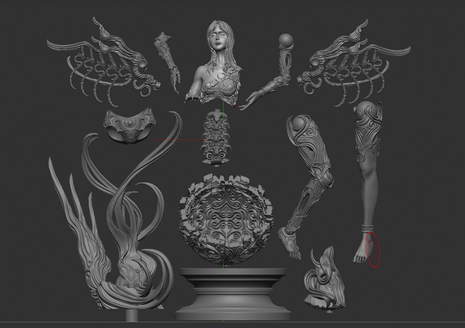 3D Game Assets 3D Printed Models Angel Figures 3D Model - TurboSquid ...