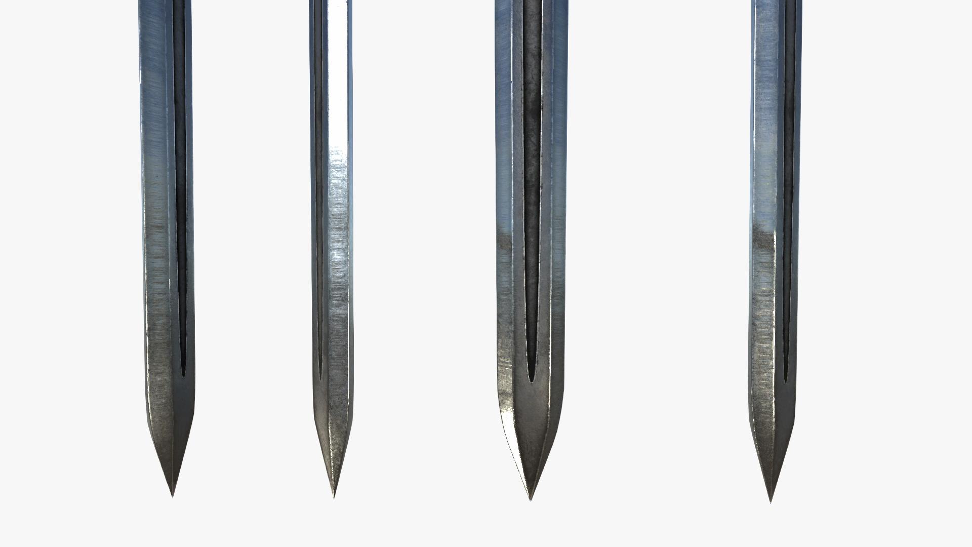 3D Model Fantasy Sword RPG Viking Sword Carolingian Broad Seax Sax ...