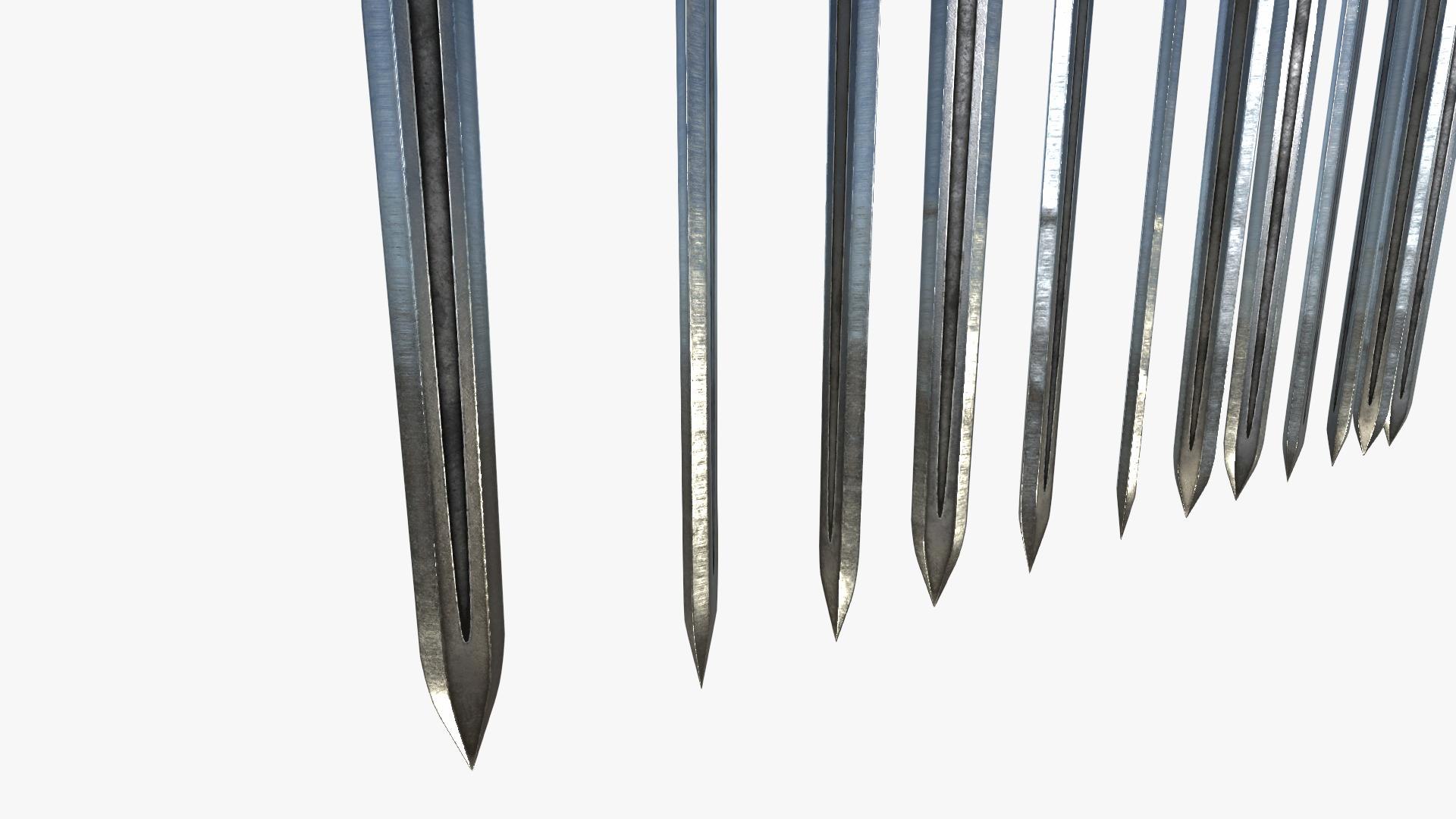 3D Model Fantasy Sword RPG Viking Sword Carolingian Broad Seax Sax ...