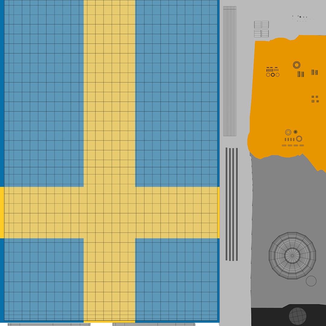 Table Flag Sweden 3D Model - TurboSquid 2139537
