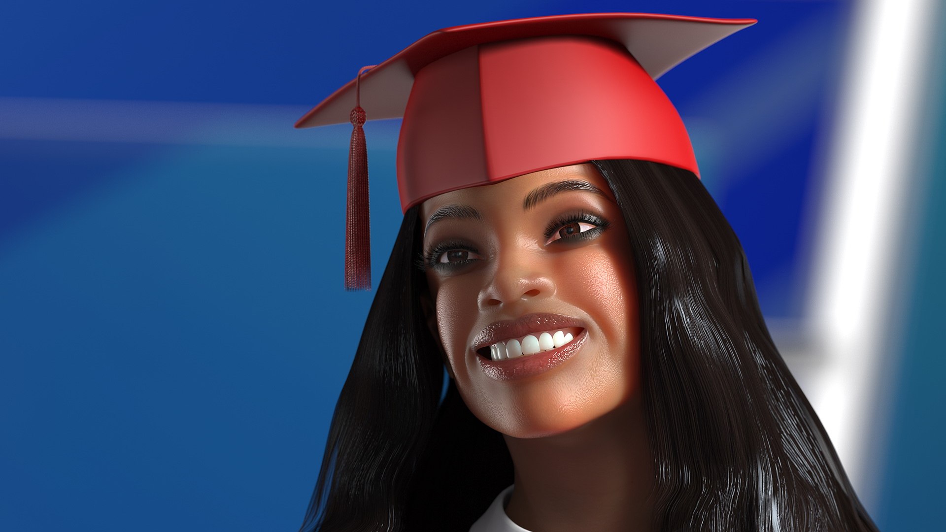 Light skin graduation gown 3D model - TurboSquid 1664260