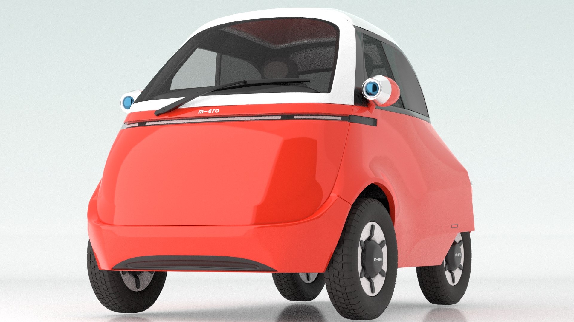 Microlino Electric Scooter Car Red 3D Model - TurboSquid 2188218