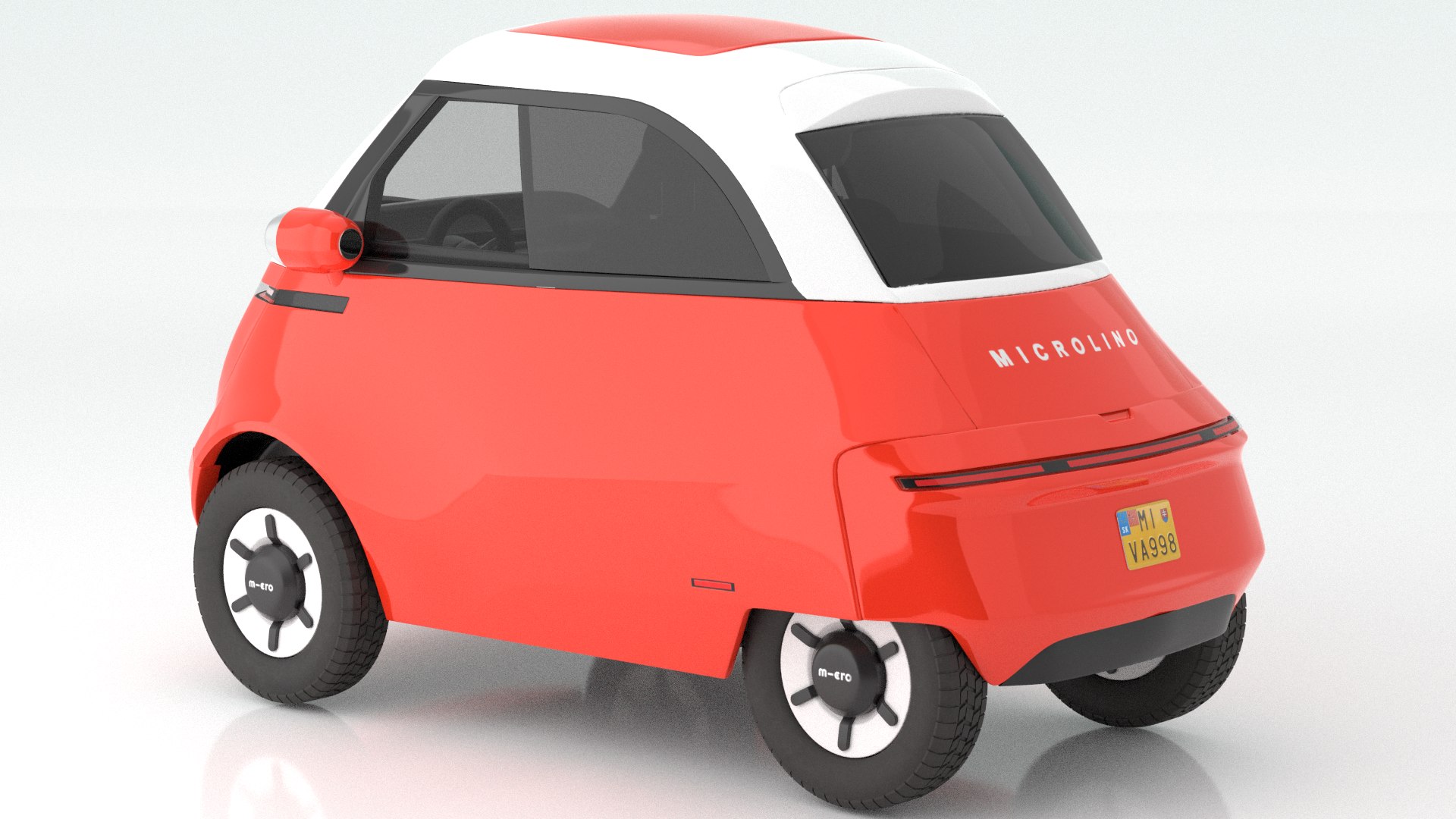 Microlino Electric Scooter Car Red 3D Model - TurboSquid 2188218