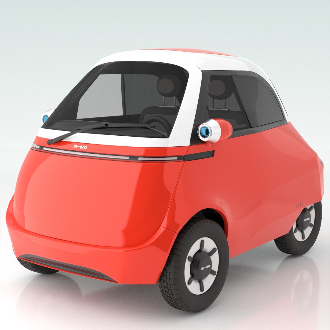 Microlino Electric Scooter Car Red 3D Model - TurboSquid 2188218