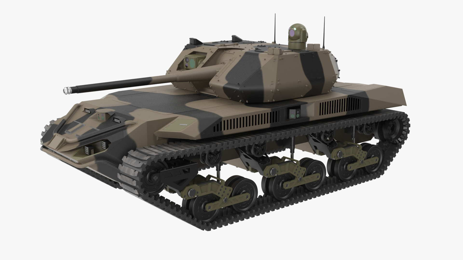 3D Robotic Electric Tank Camo Rigged For Maya Model - TurboSquid 2081424