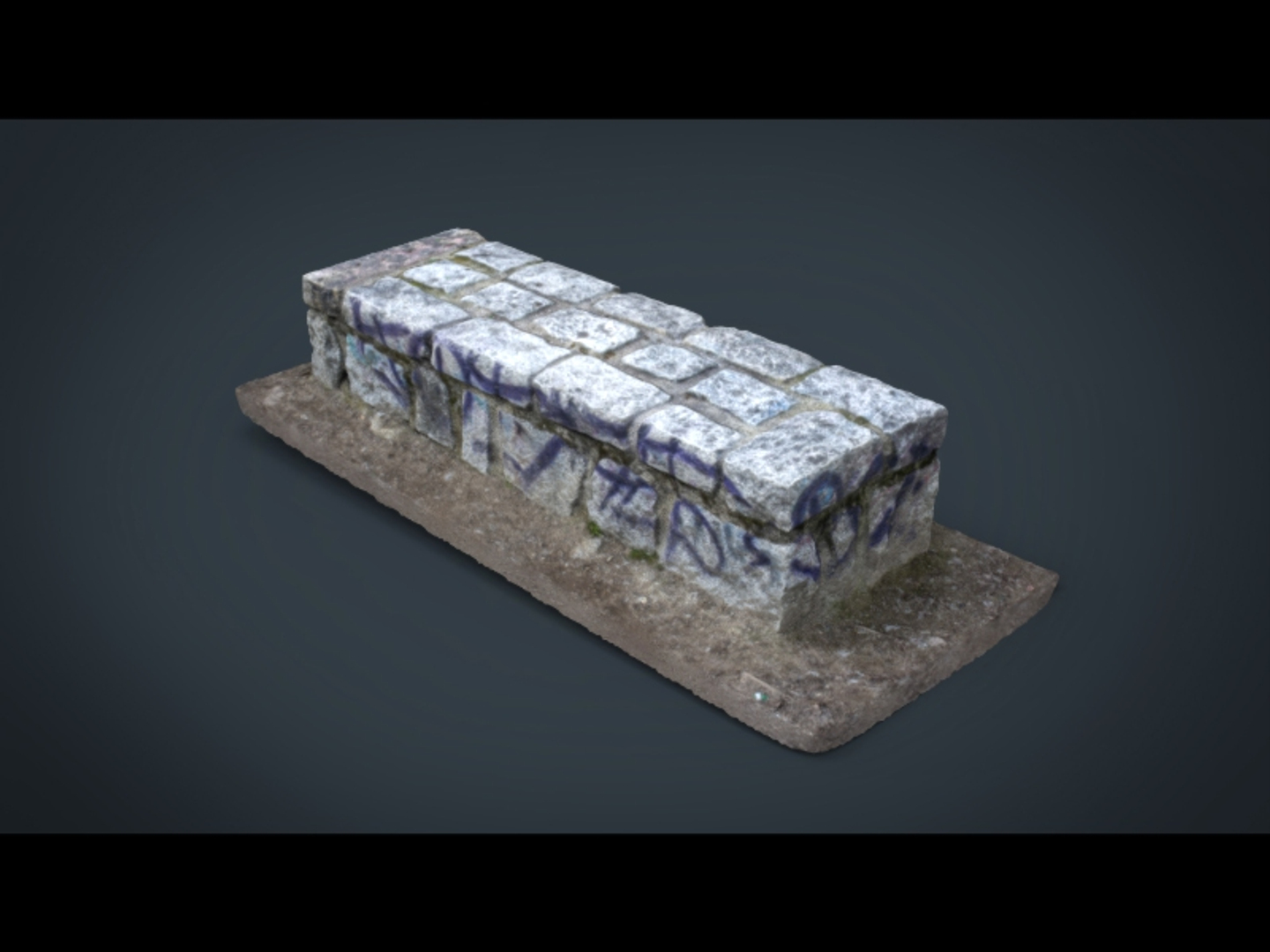 Stone Bench 3d Model
