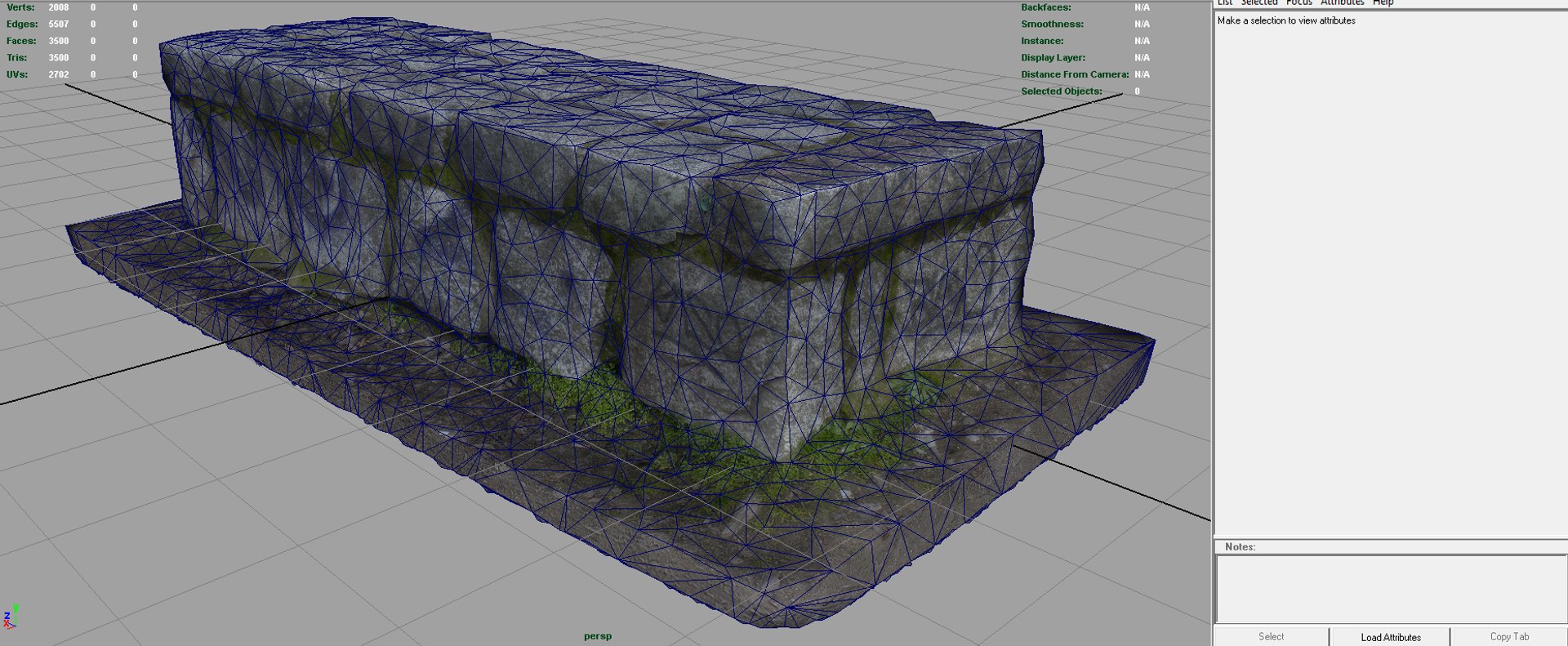 Stone Bench 3d Model