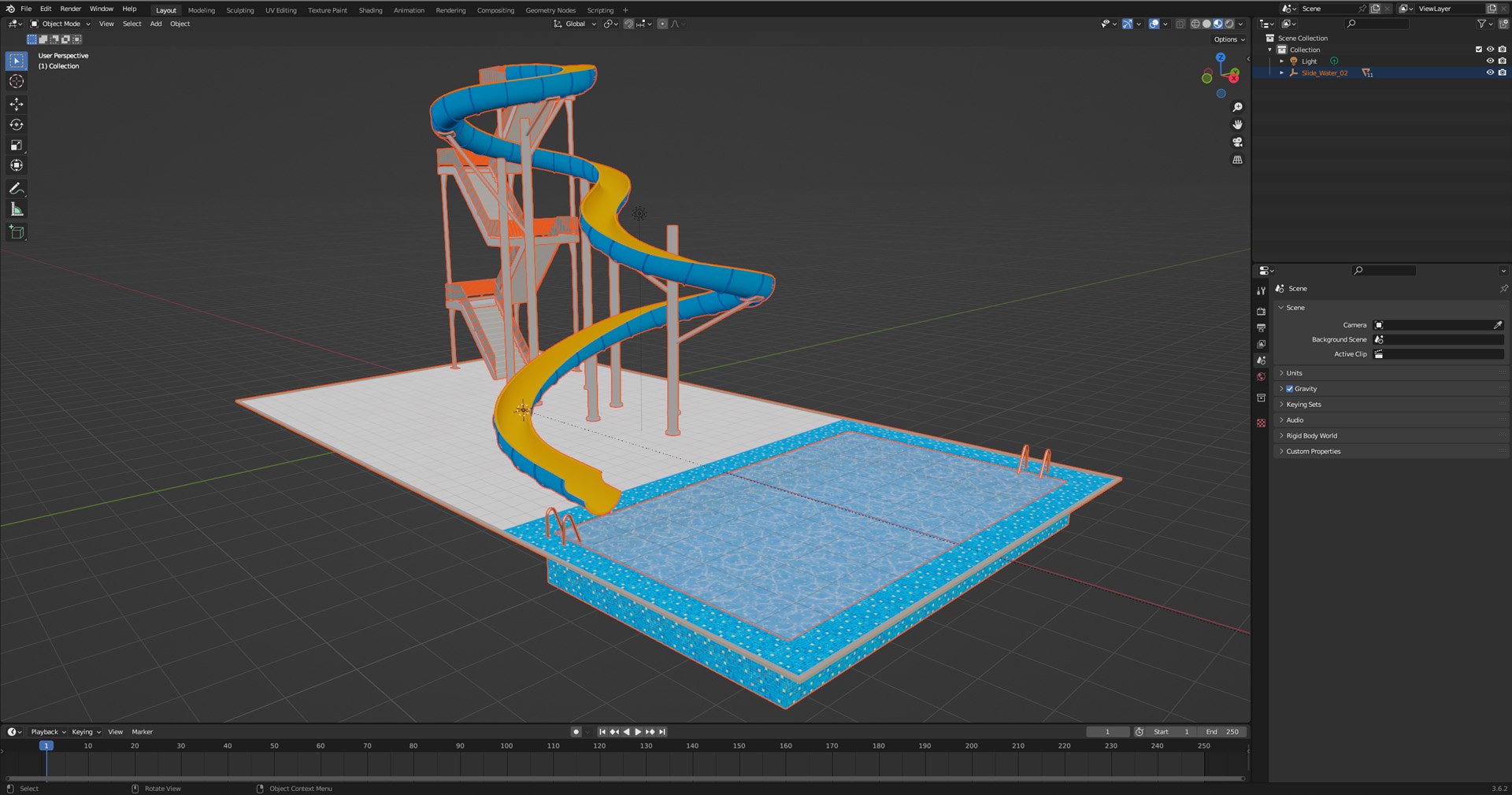 3D Water Slide 01 Model - TurboSquid 2150980