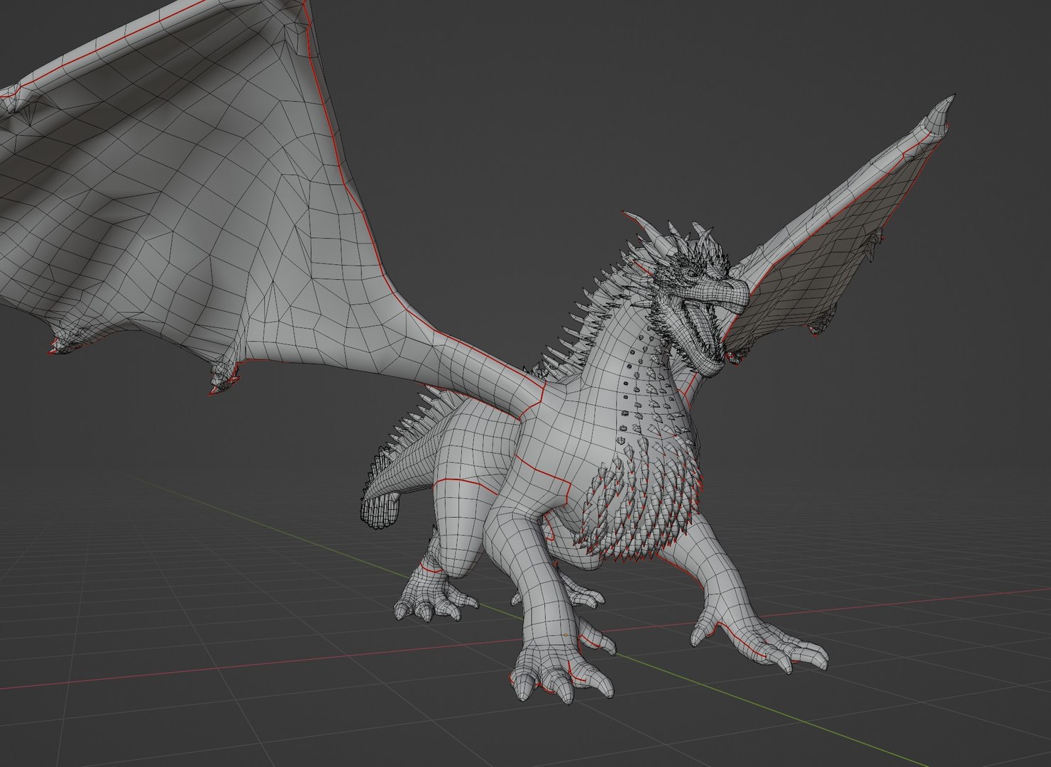 Realistic Black Dragon Animated Low-poly 3D Model 3D Model - TurboSquid ...