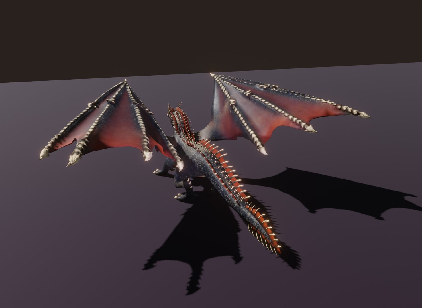 Realistic Black Dragon Animated Low-poly 3D Model 3D Model - TurboSquid ...