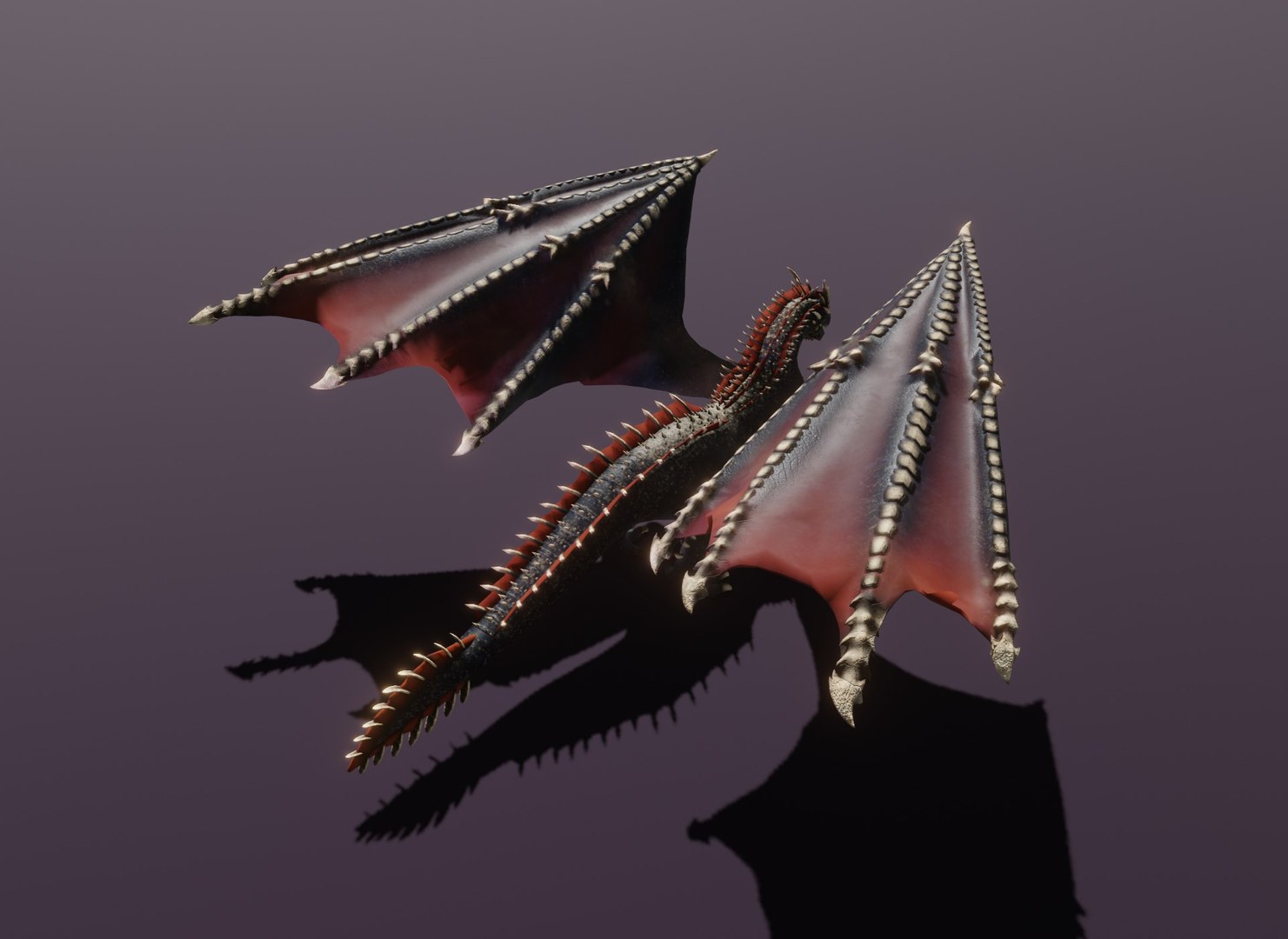 Realistic Black Dragon Animated Low-poly 3D Model 3D Model - TurboSquid ...