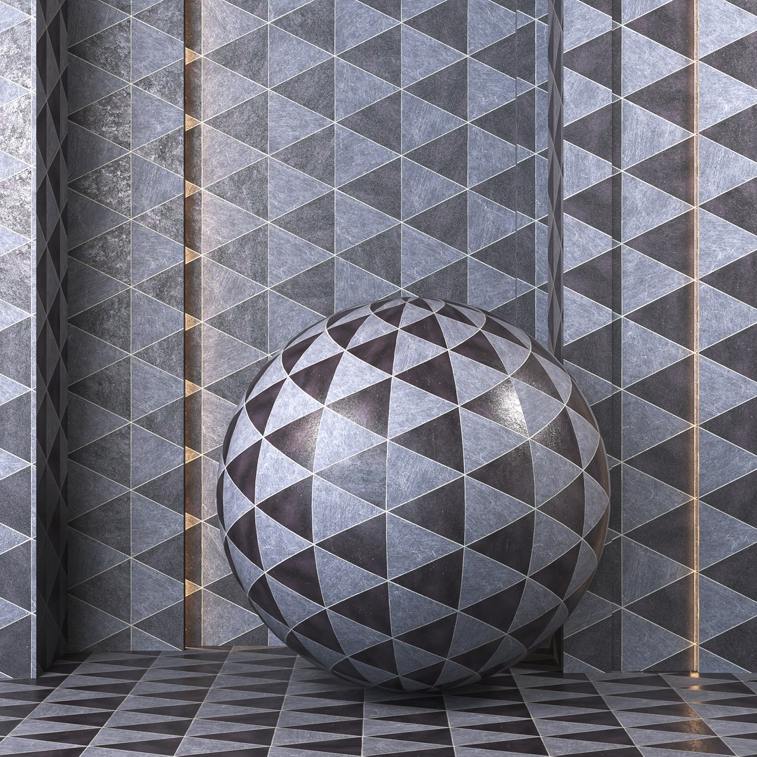 Geometric Floor Tile - 4K Seamless PBR Set 02 3D Model - TurboSquid 2368383