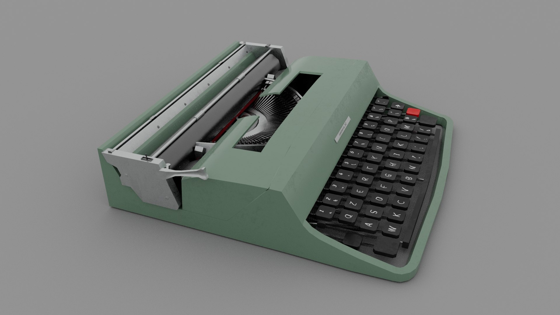 3D TypeWriter Olivetti Lettera 32 Model - TurboSquid 2203919