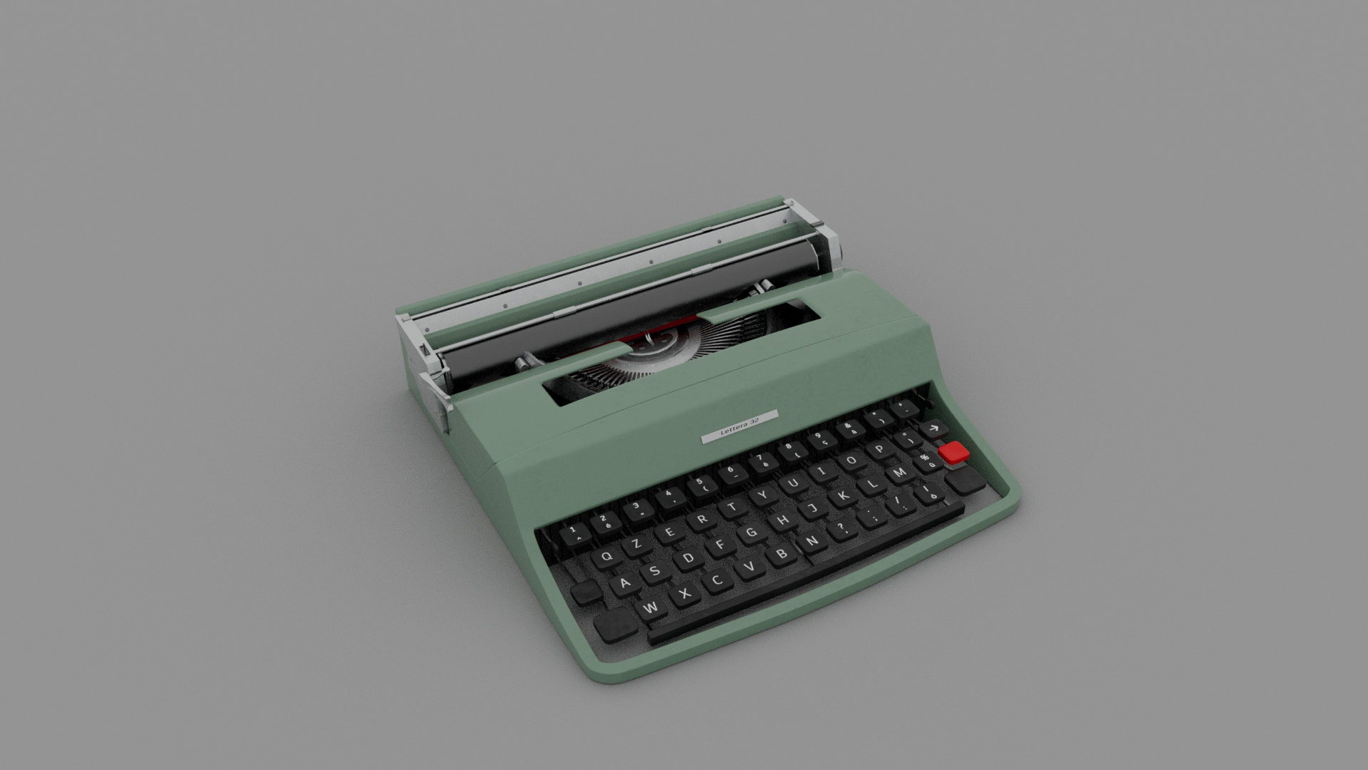 3D TypeWriter Olivetti Lettera 32 Model - TurboSquid 2203919