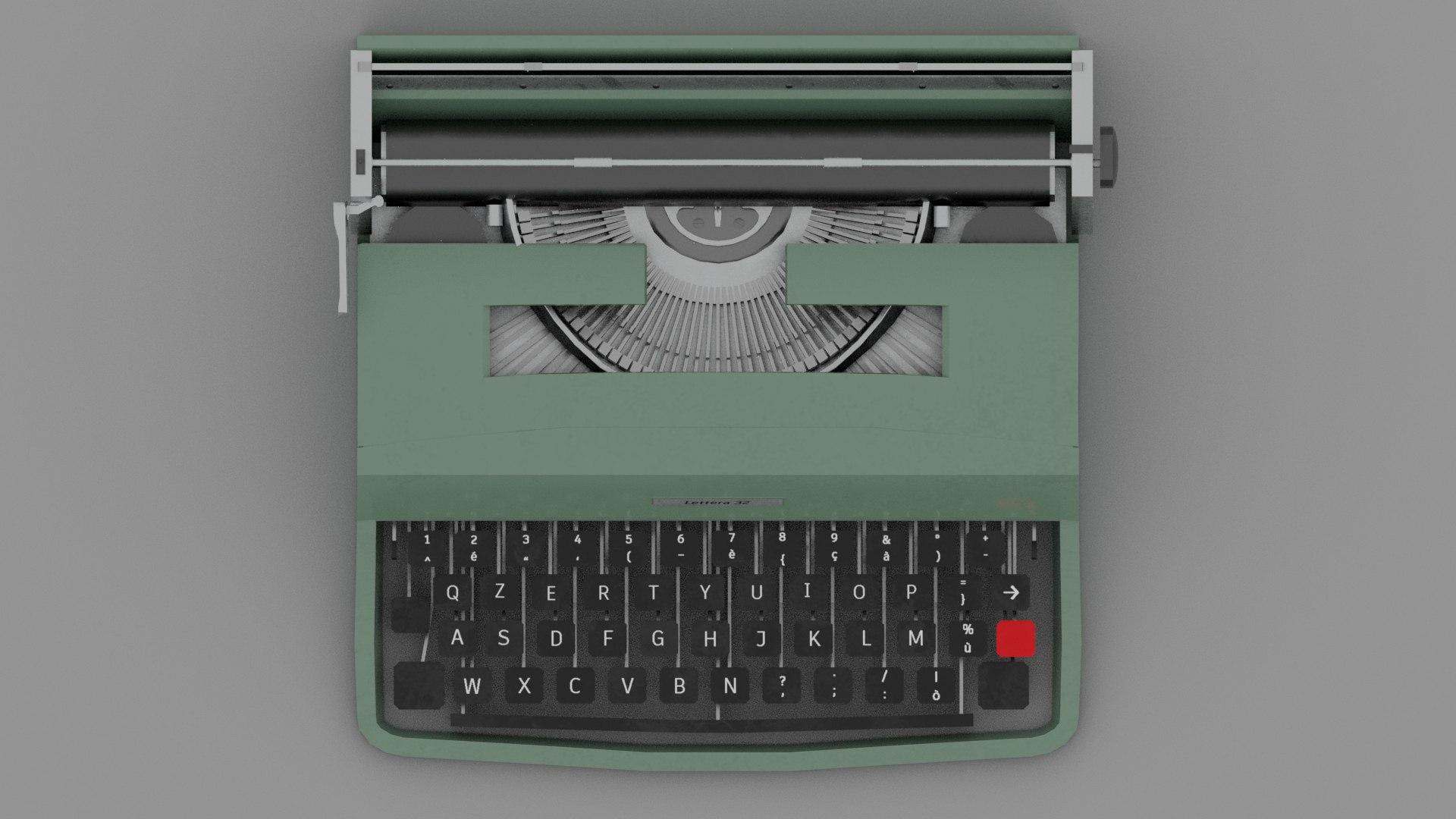 3D TypeWriter Olivetti Lettera 32 Model - TurboSquid 2203919
