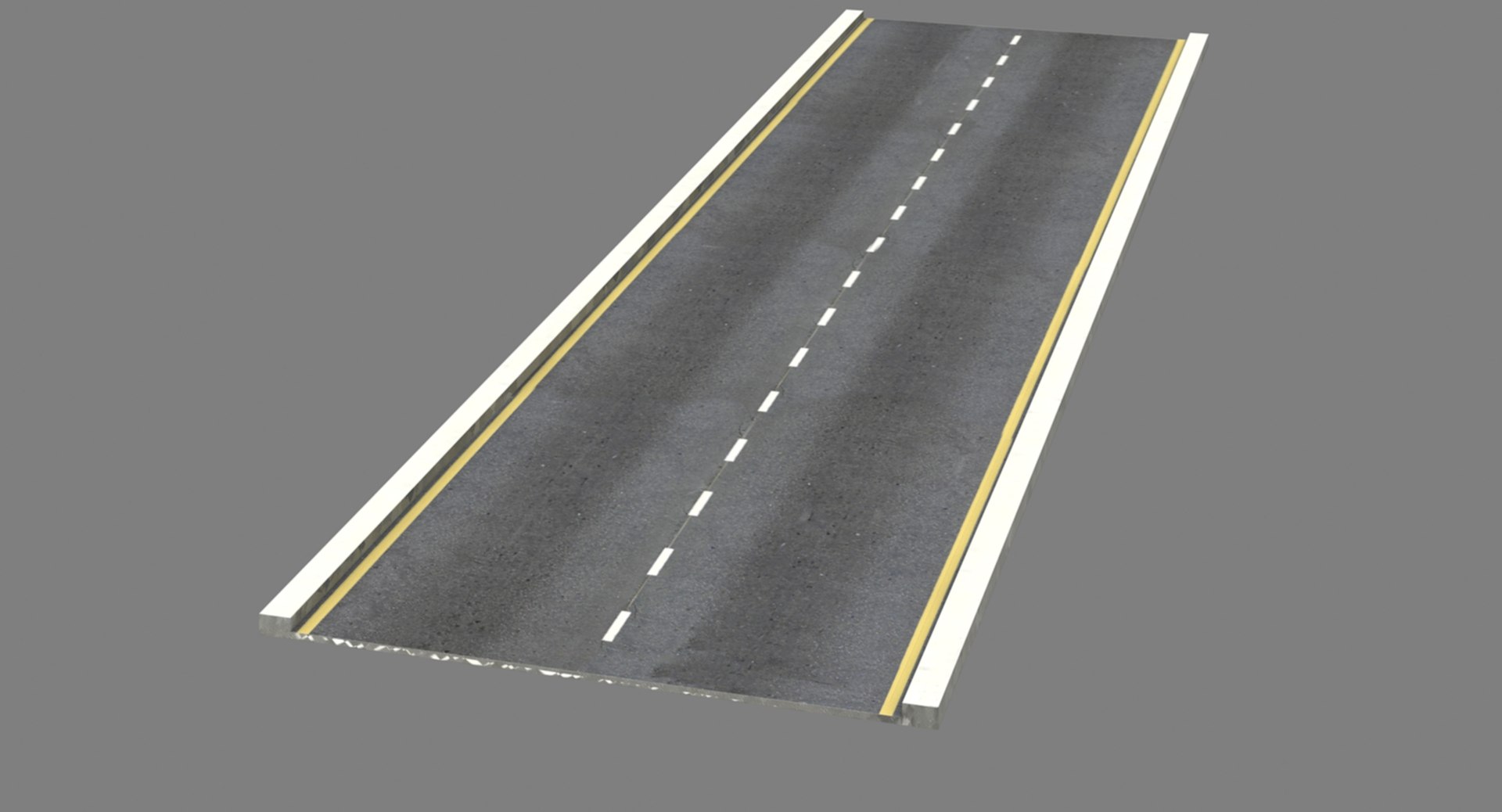 2 Lane Street Model - TurboSquid 1403841