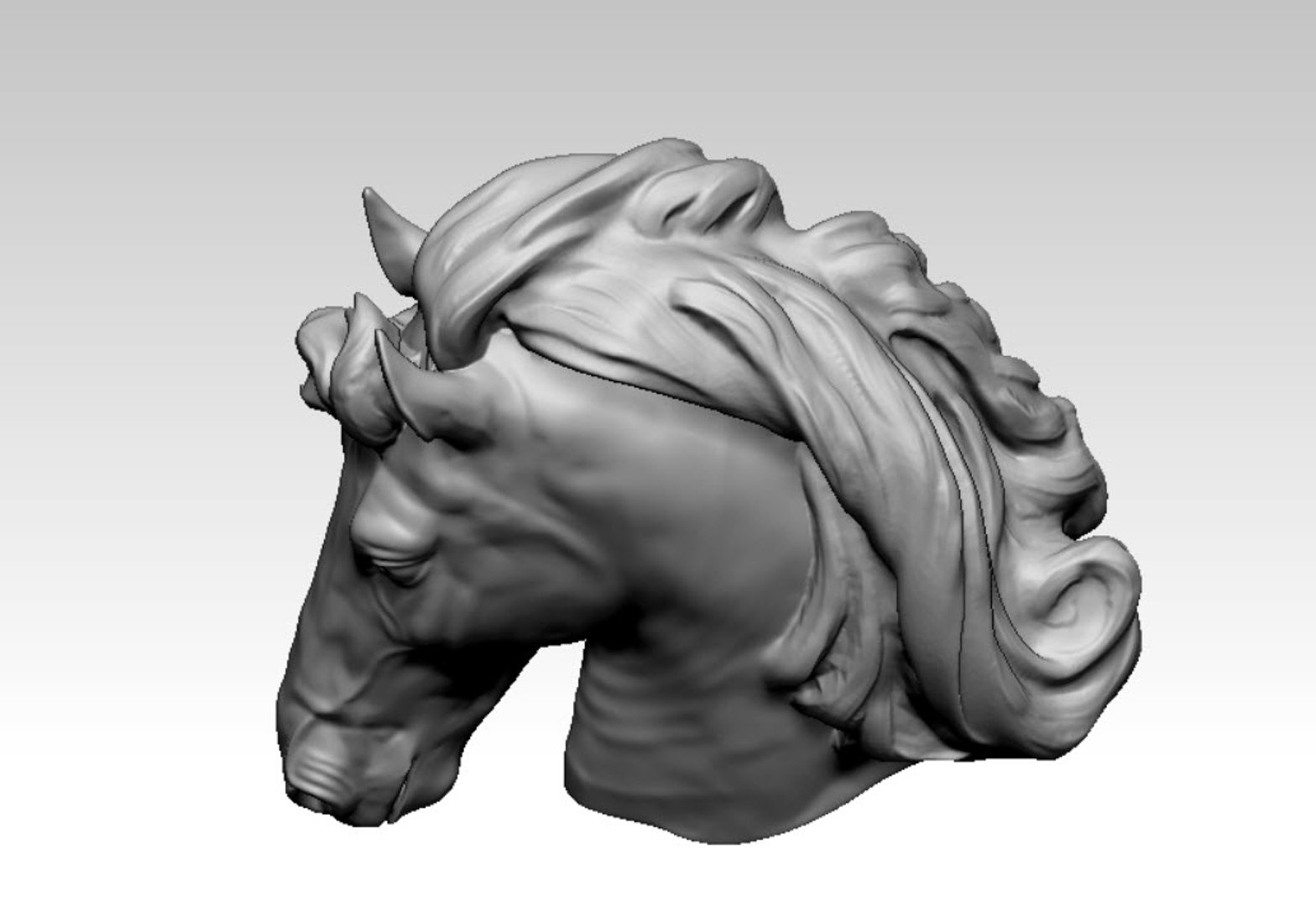 3D Model Mustang Head Cnc - TurboSquid 1269095