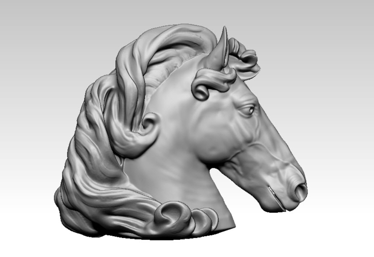 3D Model Mustang Head Cnc - TurboSquid 1269095