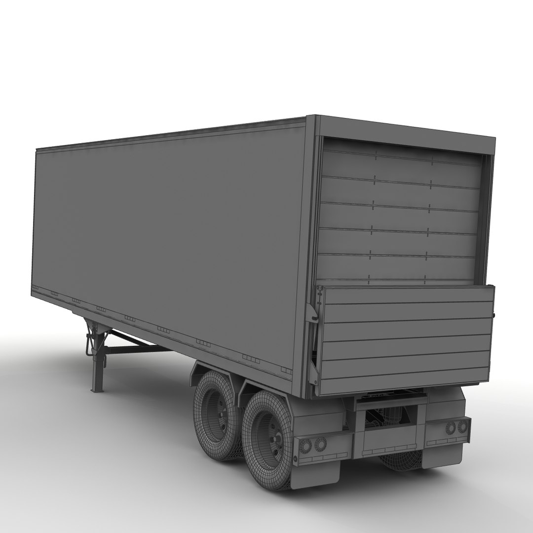 Van Trailer 3d Model
