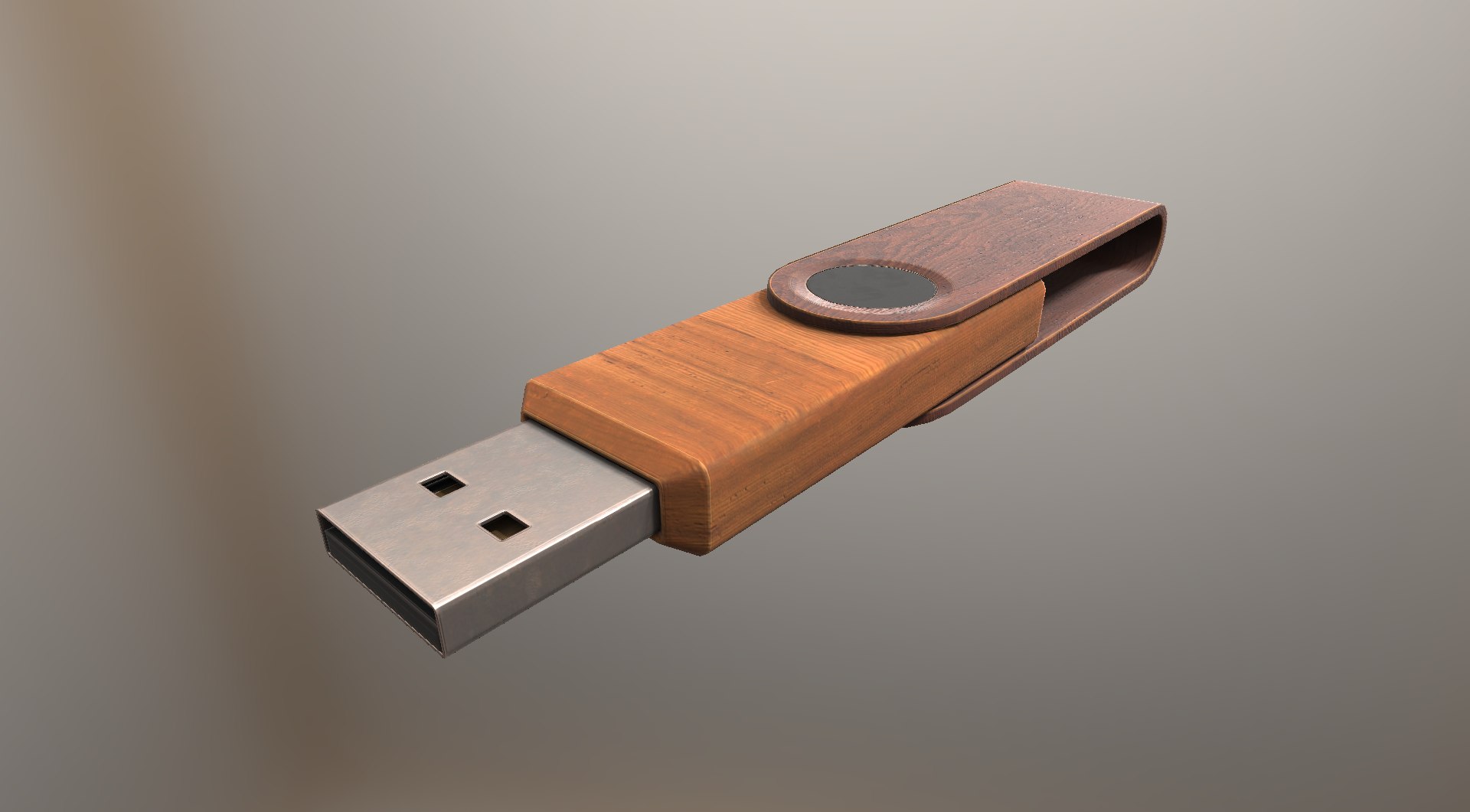 Version Usb Stick Wood 3d Dxf