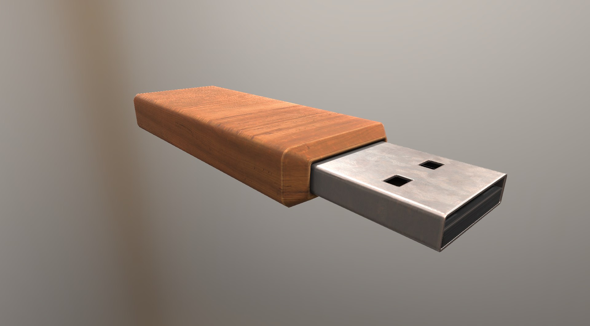 Version Usb Stick Wood 3d Dxf