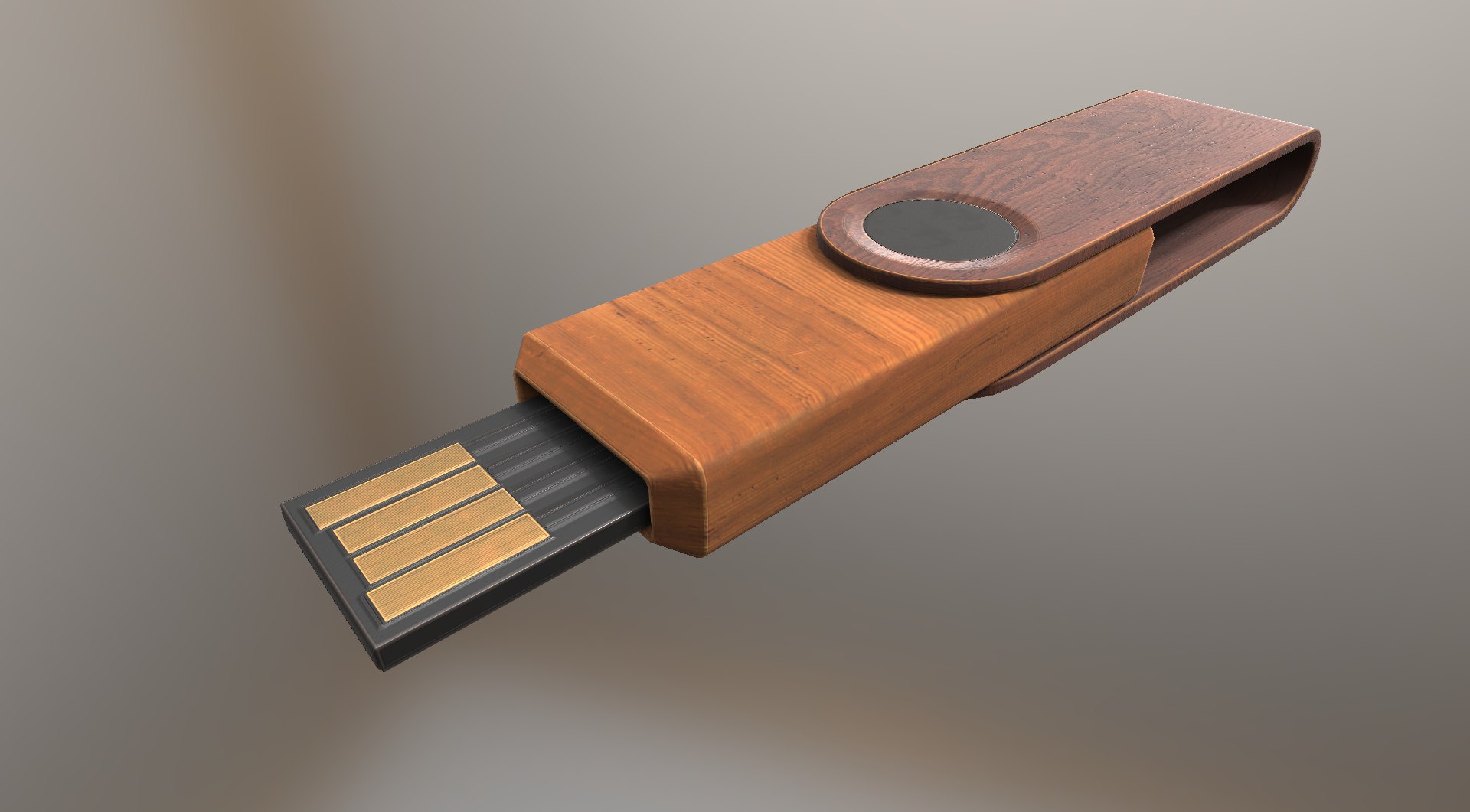 Version Usb Stick Wood 3d Dxf