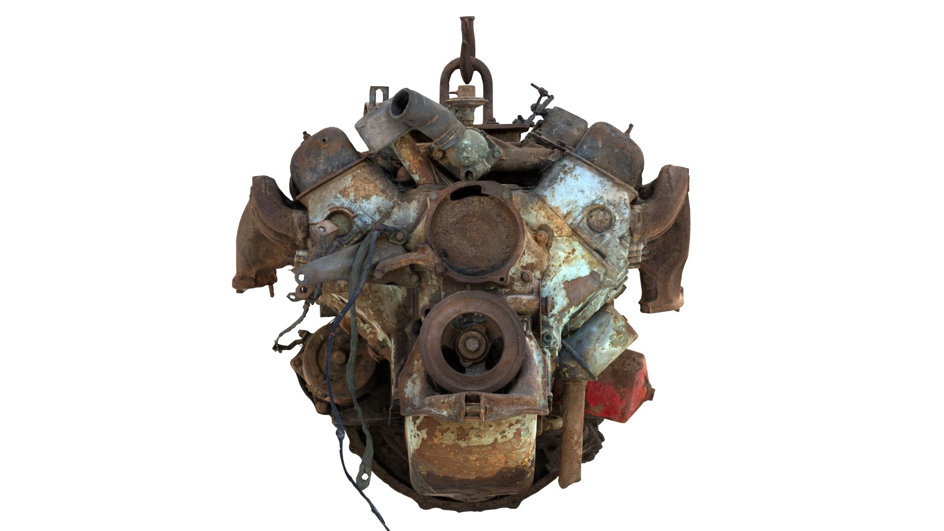 Old Rusty Ford Y-Block V8 Engine Scan 3D Model - TurboSquid 1994163