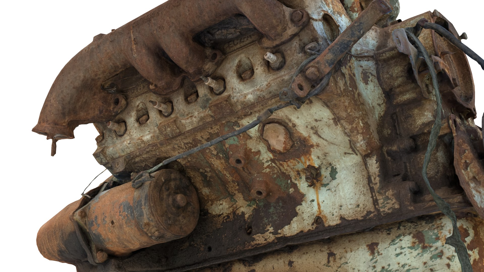 Old Rusty Ford Y-Block V8 Engine Scan 3D Model - TurboSquid 1994163