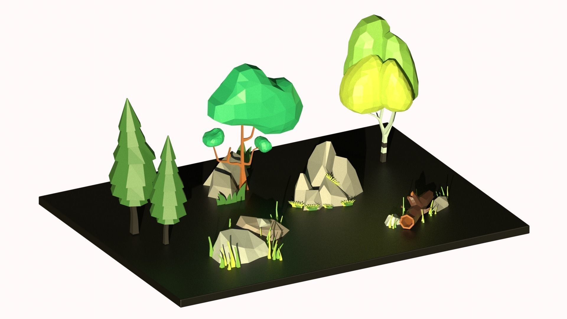 Cartoon Tree Model - TurboSquid 2133535