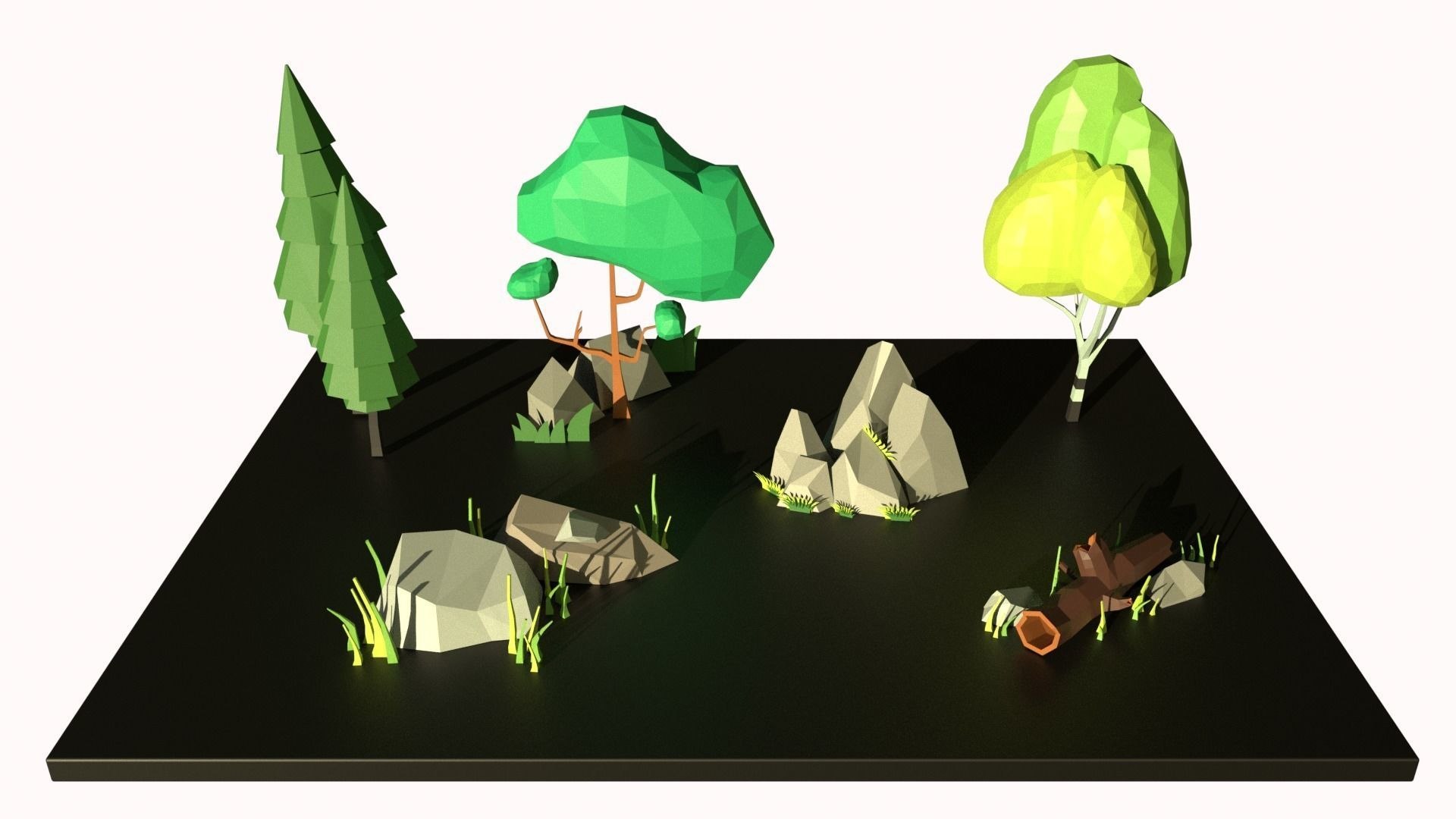 Cartoon Tree Model - TurboSquid 2133535