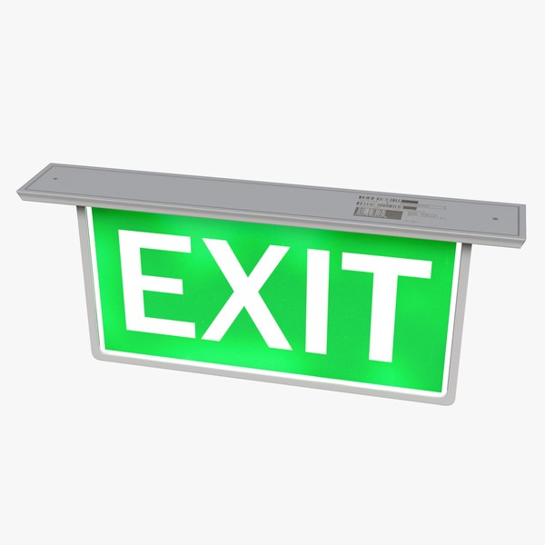Emergency Exit Indicator V2 3D - TurboSquid 1880175