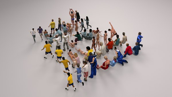 3D Low Poly Crowd - TurboSquid 2038249