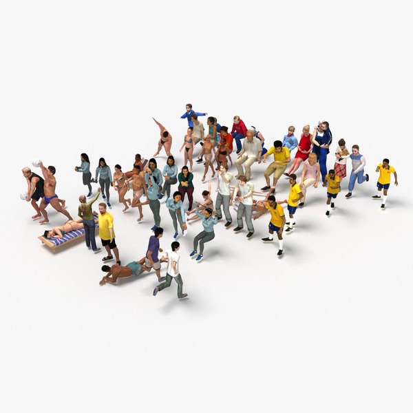 3D Low Poly Crowd - TurboSquid 2038249