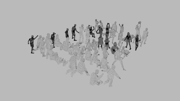 3D Low Poly Crowd - TurboSquid 2038249