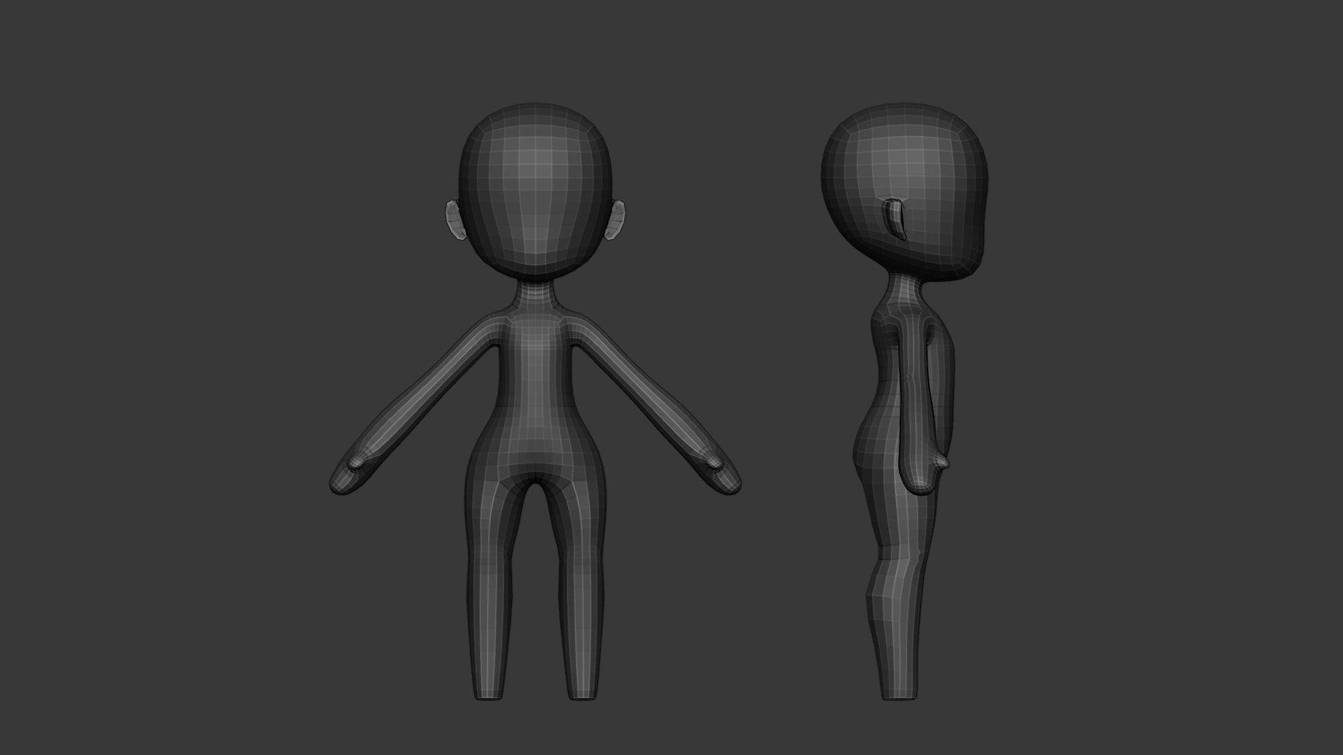 Chibi Base Model 3D Model - TurboSquid 2421210