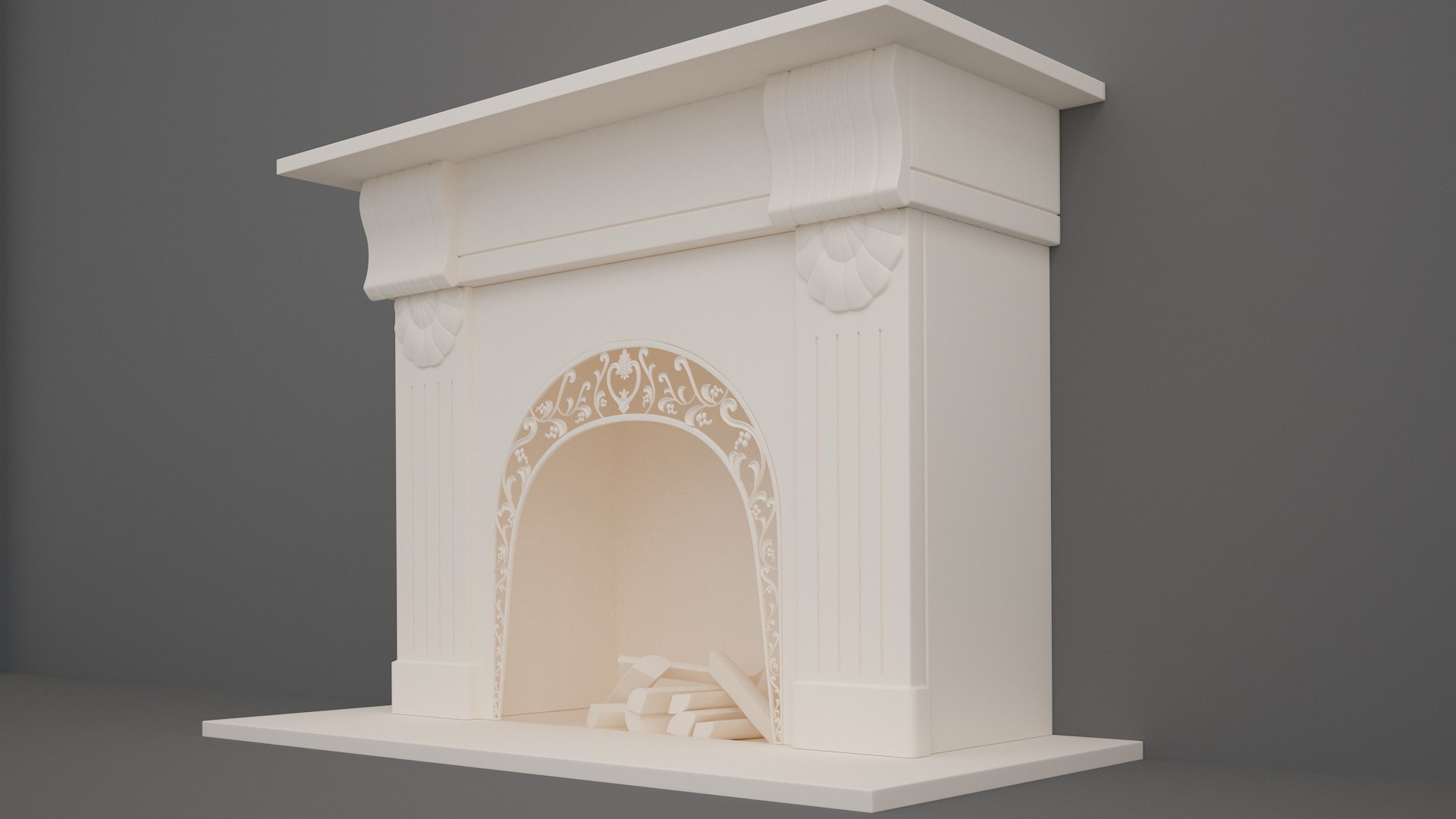 3D fireplace - TurboSquid 1659319