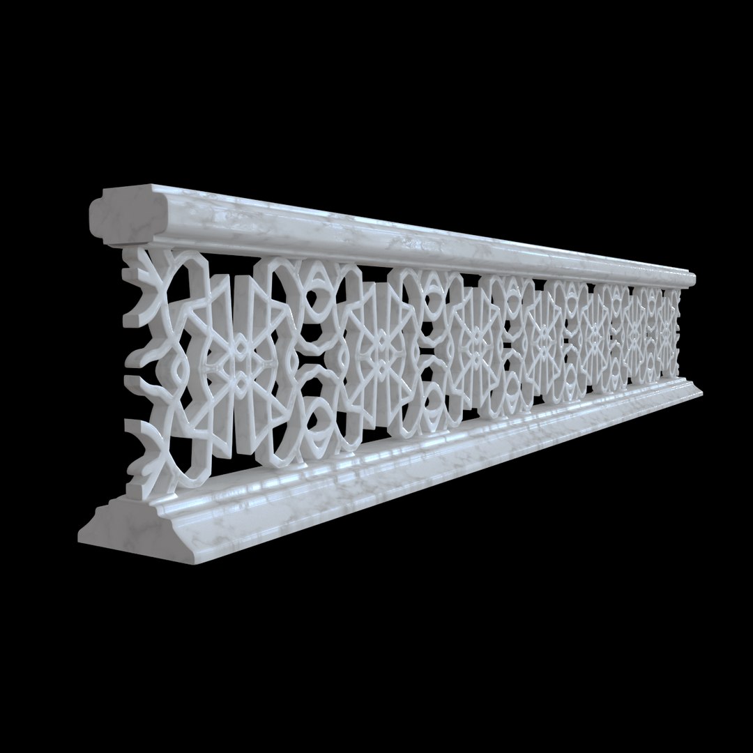 3D Decorative Railing Model - TurboSquid 1611263