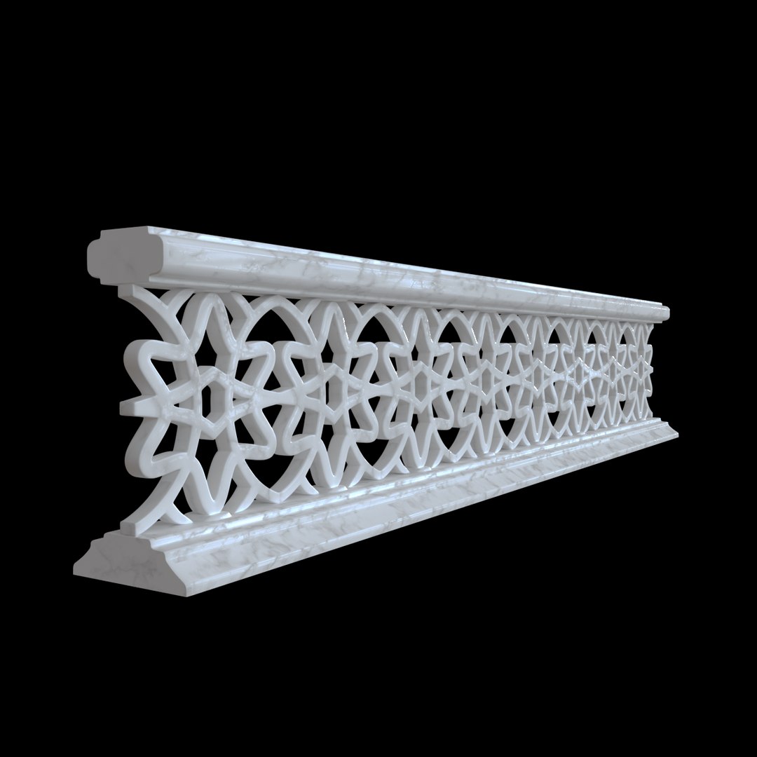 3D Decorative Railing Model - TurboSquid 1611263