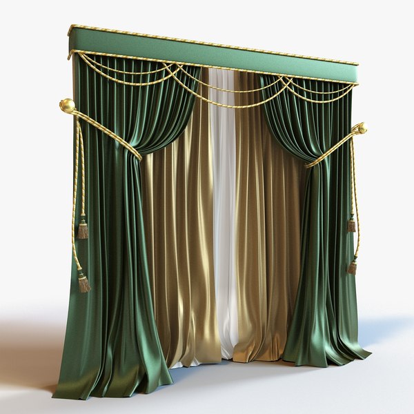 curtain modeled 3d max