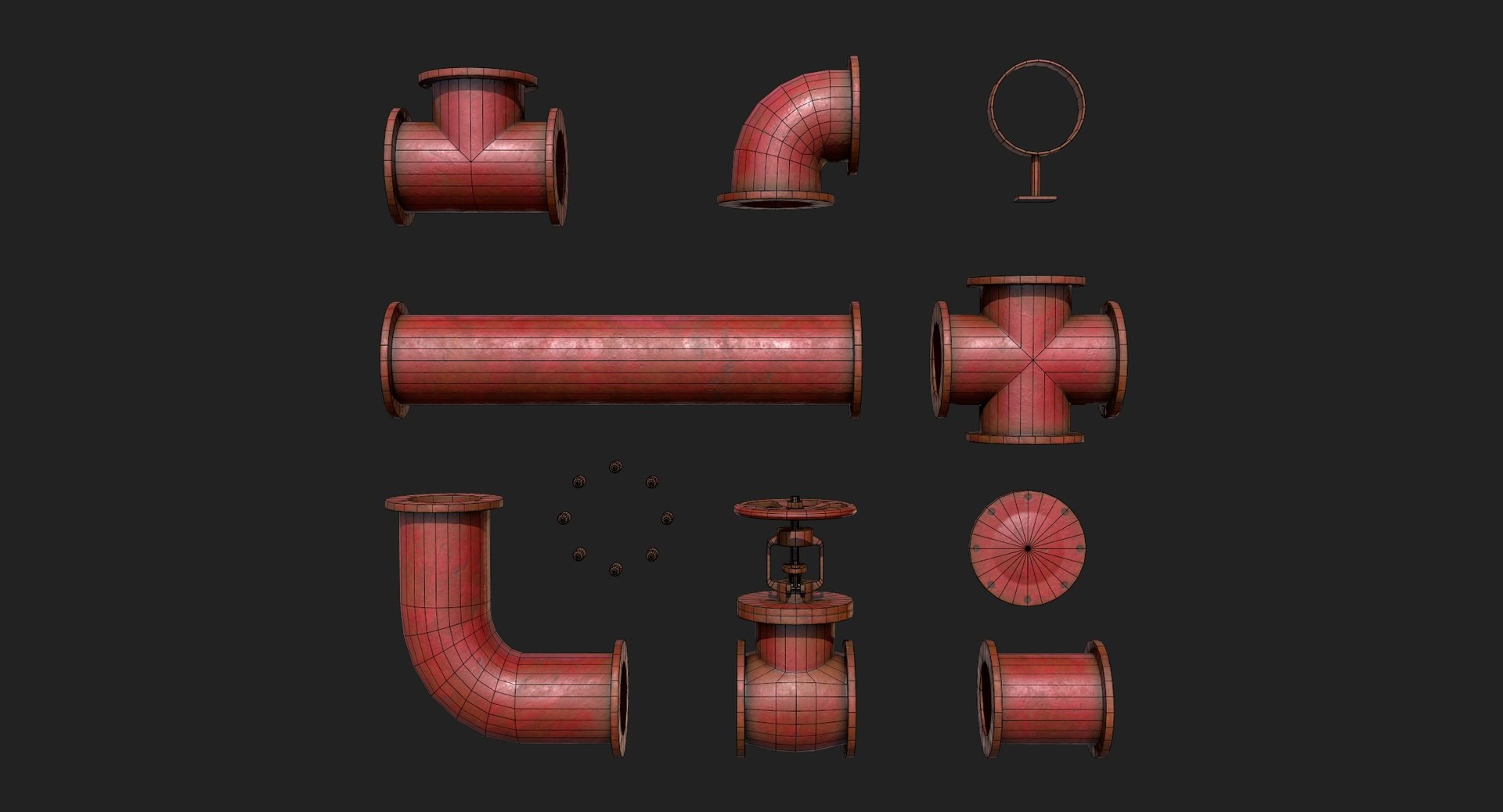 Industrial Pipes Pbr 3D Model - TurboSquid 1386645