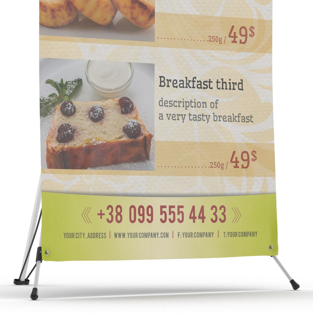 3d Model Banner Stand