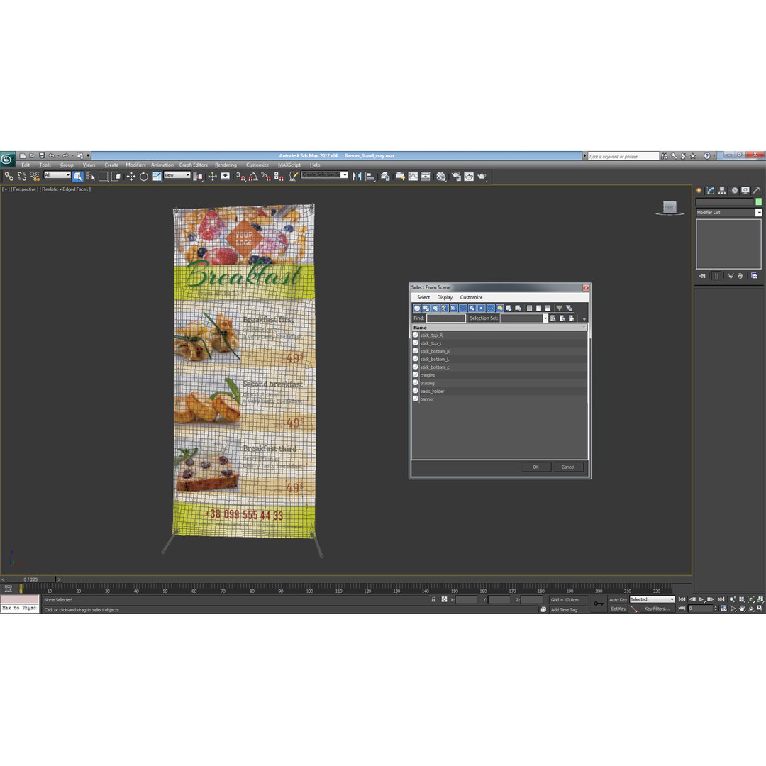 3d Model Banner Stand
