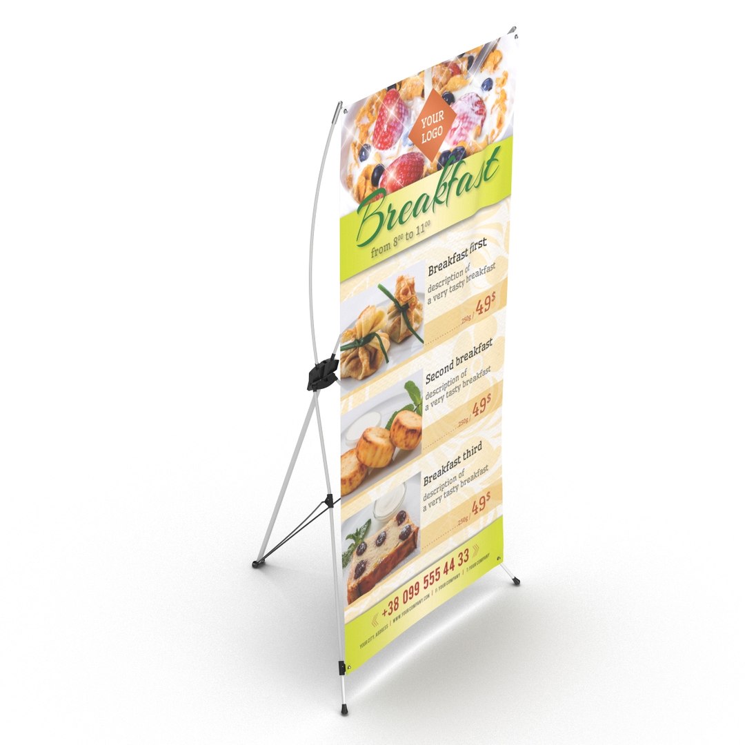3d Model Banner Stand