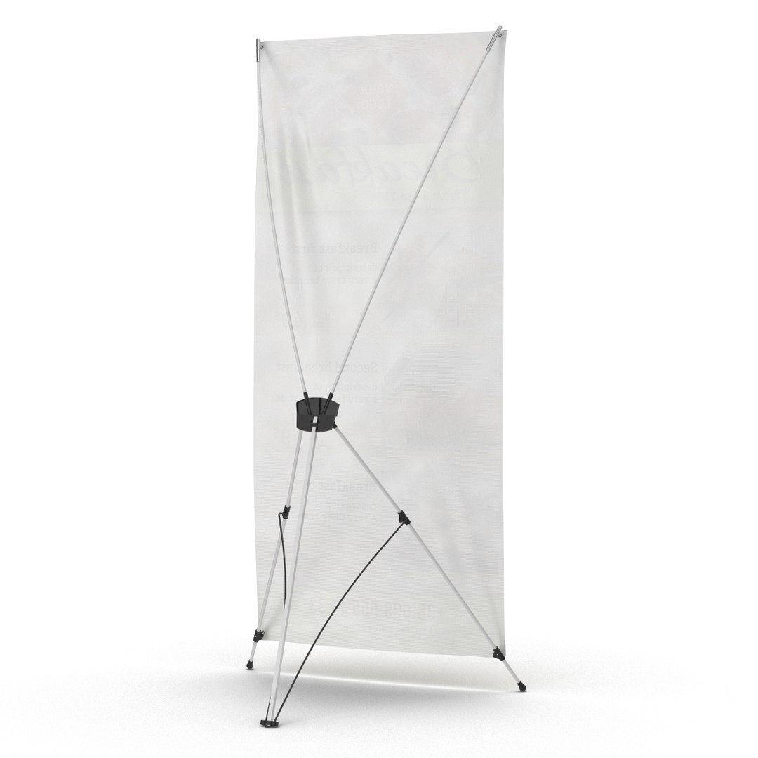 3d Model Banner Stand