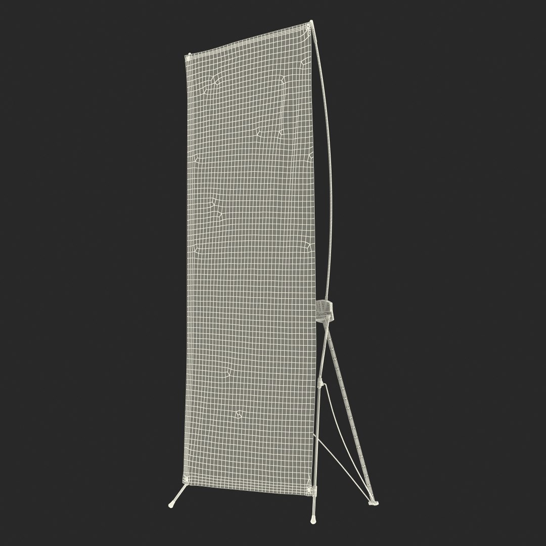 3d Model Banner Stand